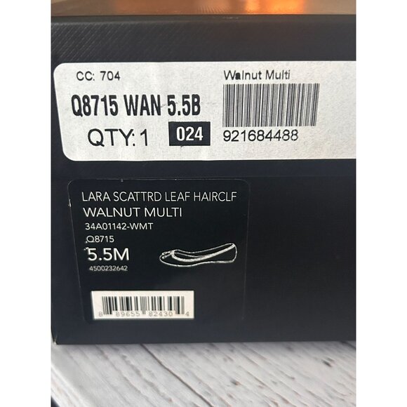 Coach | Shoes | Coach Lara Flat Scattered Leaf Print Haircalf Walnut Multi Sz 55 | Poshmark